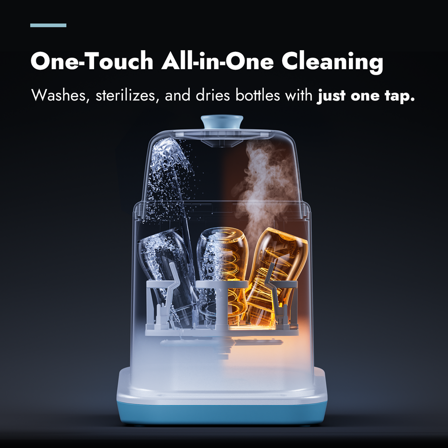 Home Baby Bottle Washer Sterilizer and Dryer All in One Bottle Cleaner