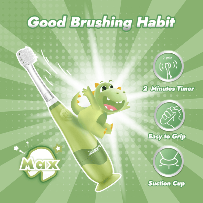 Home Max Toddler Sonic Electric Toothbrush for Ages 1-3 Years